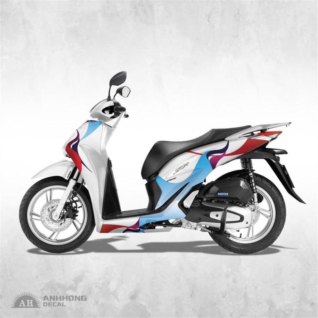 Dán SH Đen Tem Chỉ Điểm Nhấn Vàng - AH DECAL