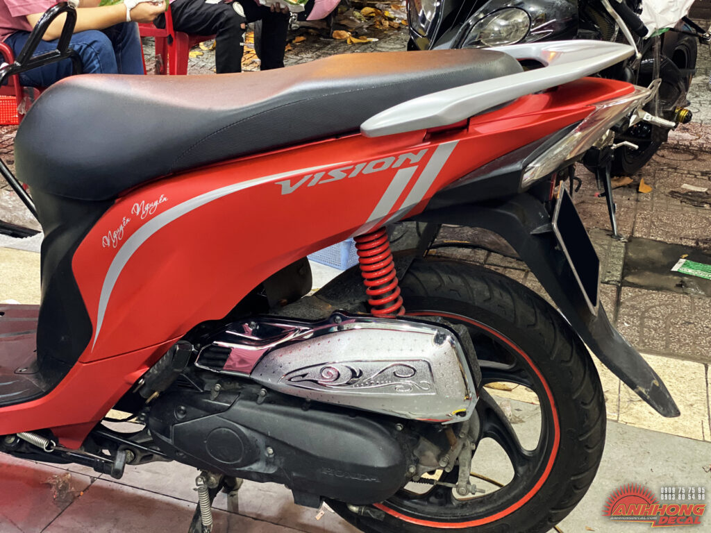 Dán Đổi Màu Vision Đỏ Matte - AH DECAL