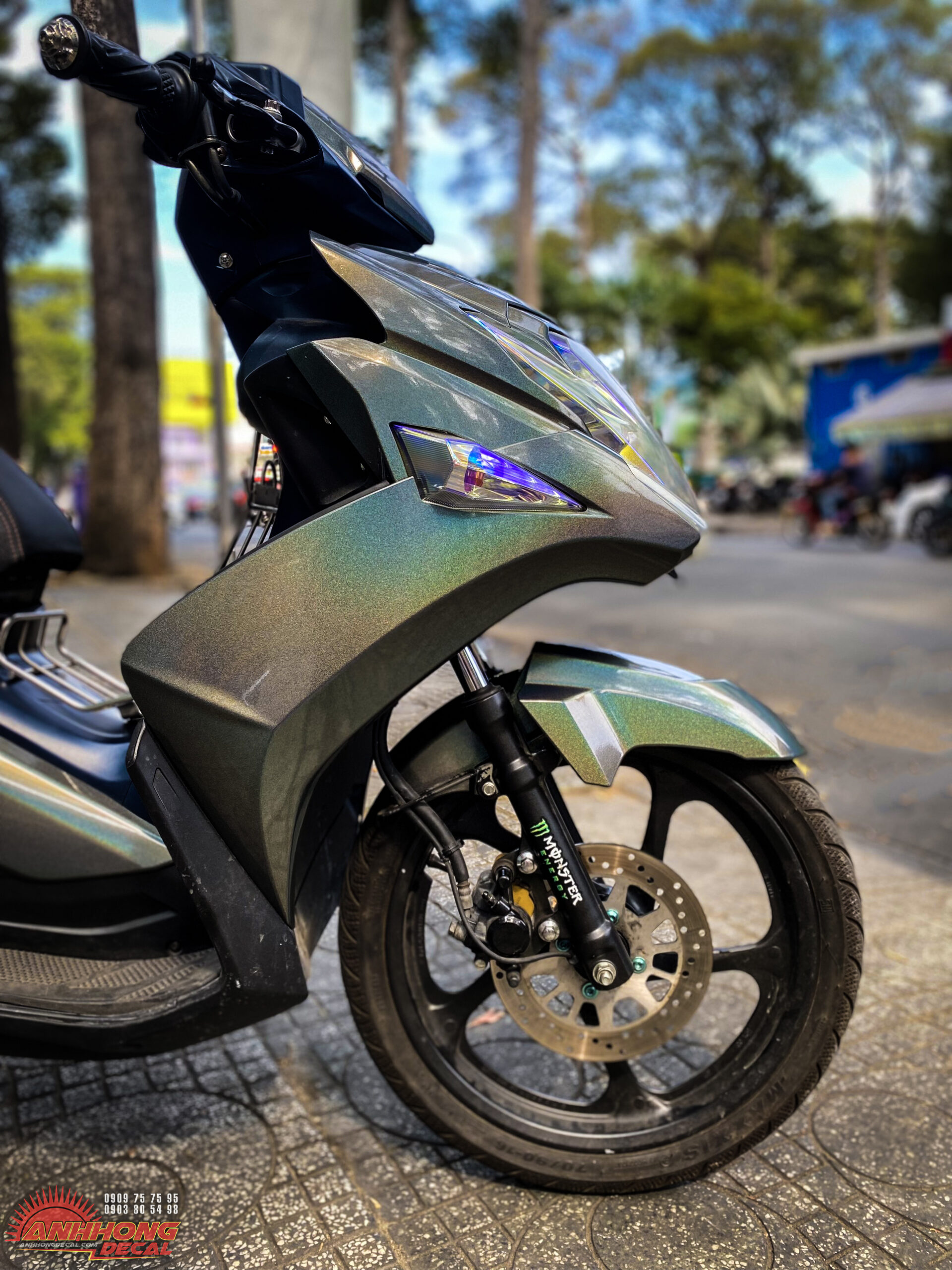 Yamaha Nouvo 6 Xám Laser 7 Sắc - AH DECAL