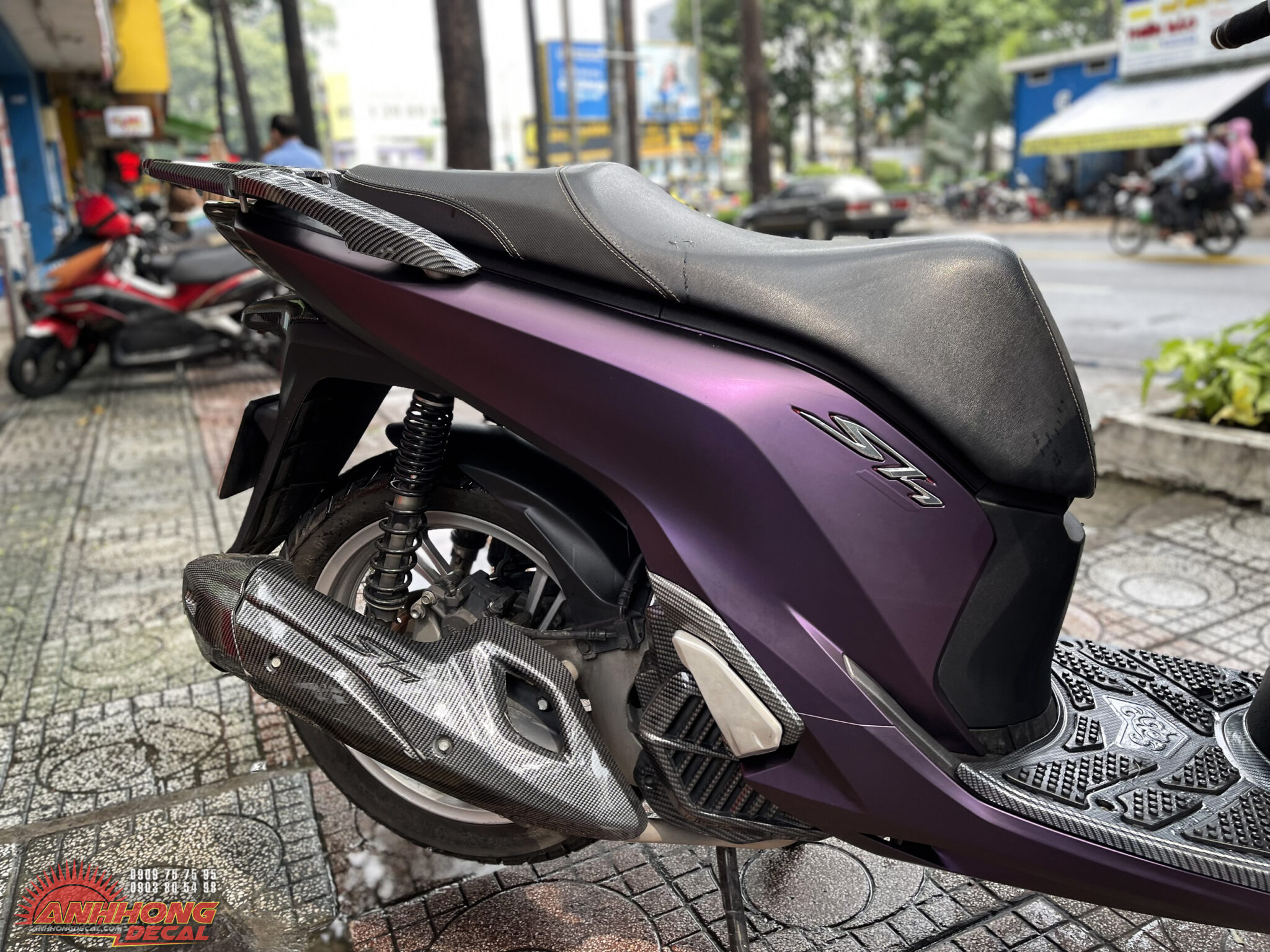 SH2019 Tím Than Đậm Satin Metallic - AH DECAL