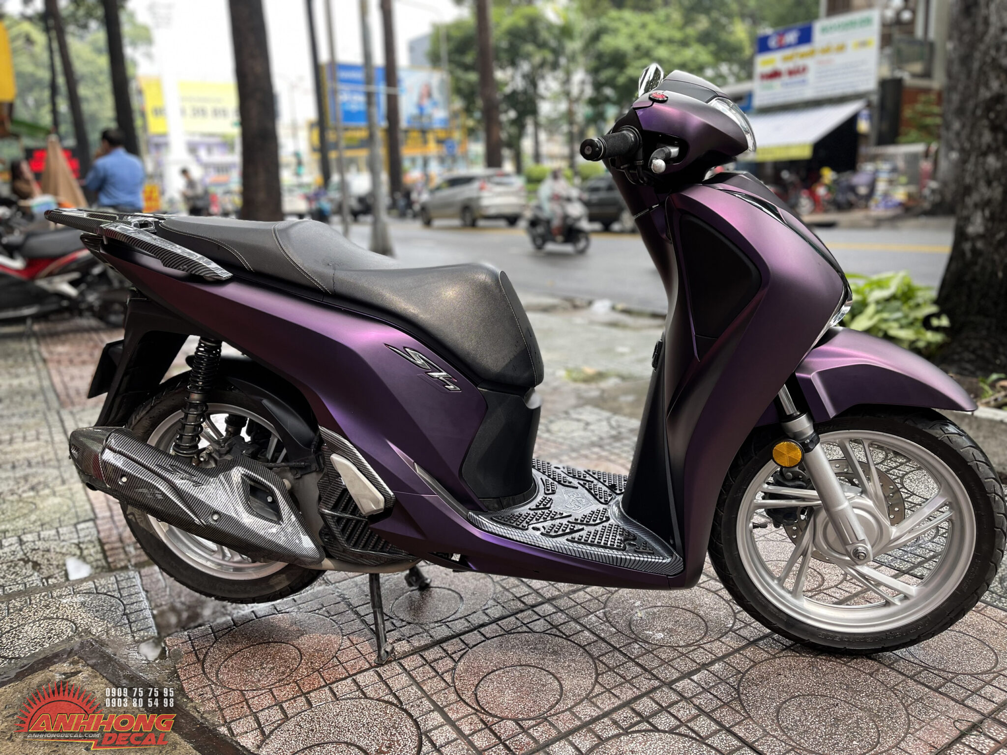 SH2019 Tím Than Đậm Satin Metallic - AH DECAL